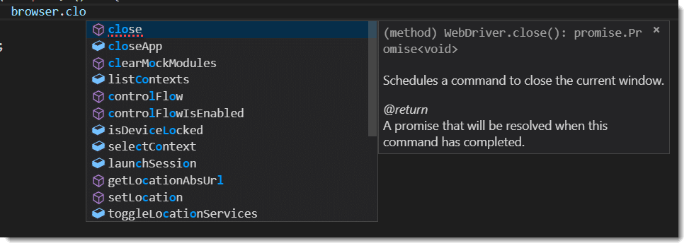 A Complete List Of Different Protractor Browser Commands